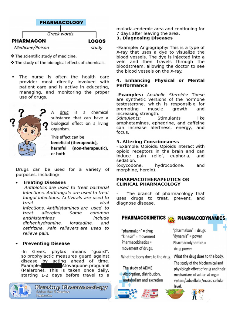 Pharma Intro Notes 1 1 | PDF | Opioid | Analgesic