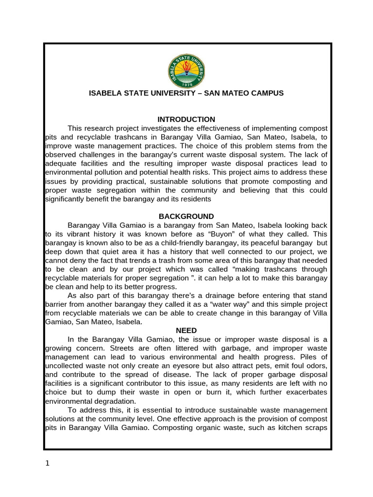 PROTOTYPE CONTENT | PDF | Waste | Waste Management