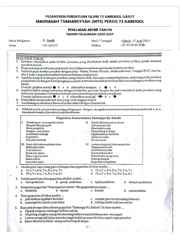 8ACD - B. Sunda - Usth. Enung | PDF