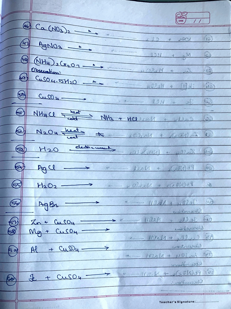 Chem Reactions Important | PDF