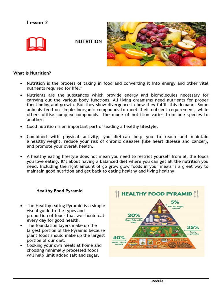 PATHFIT Module-1-Lesson-2 | PDF | Dieting | Diet (Nutrition)