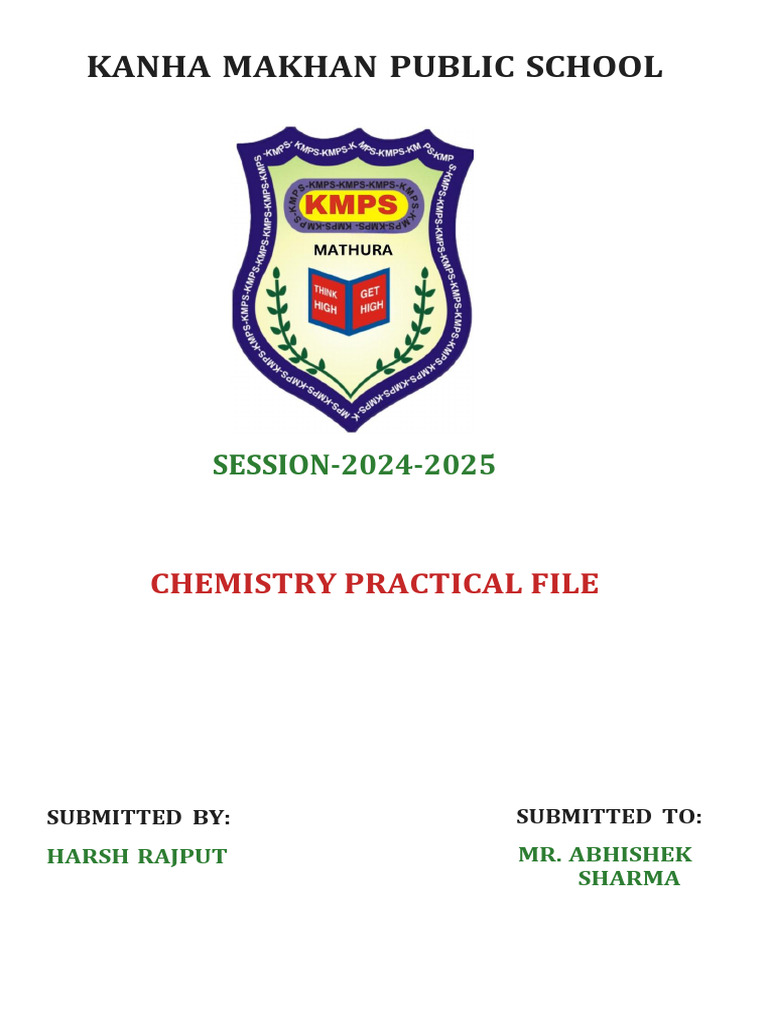 Chem Lab Manual Fornt Page | PDF