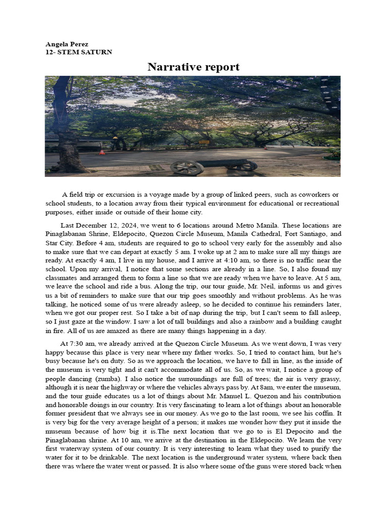 Narrative Report | PDF