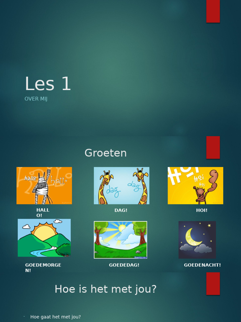 Les 1 Nederlands Voor Kleintjes | PDF