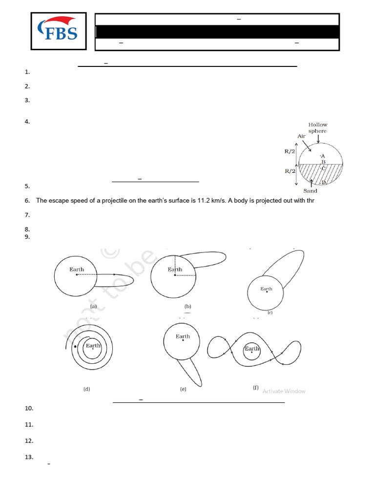PHYSICS ASSIGNMENT XI F | PDF | Rotation | Mass