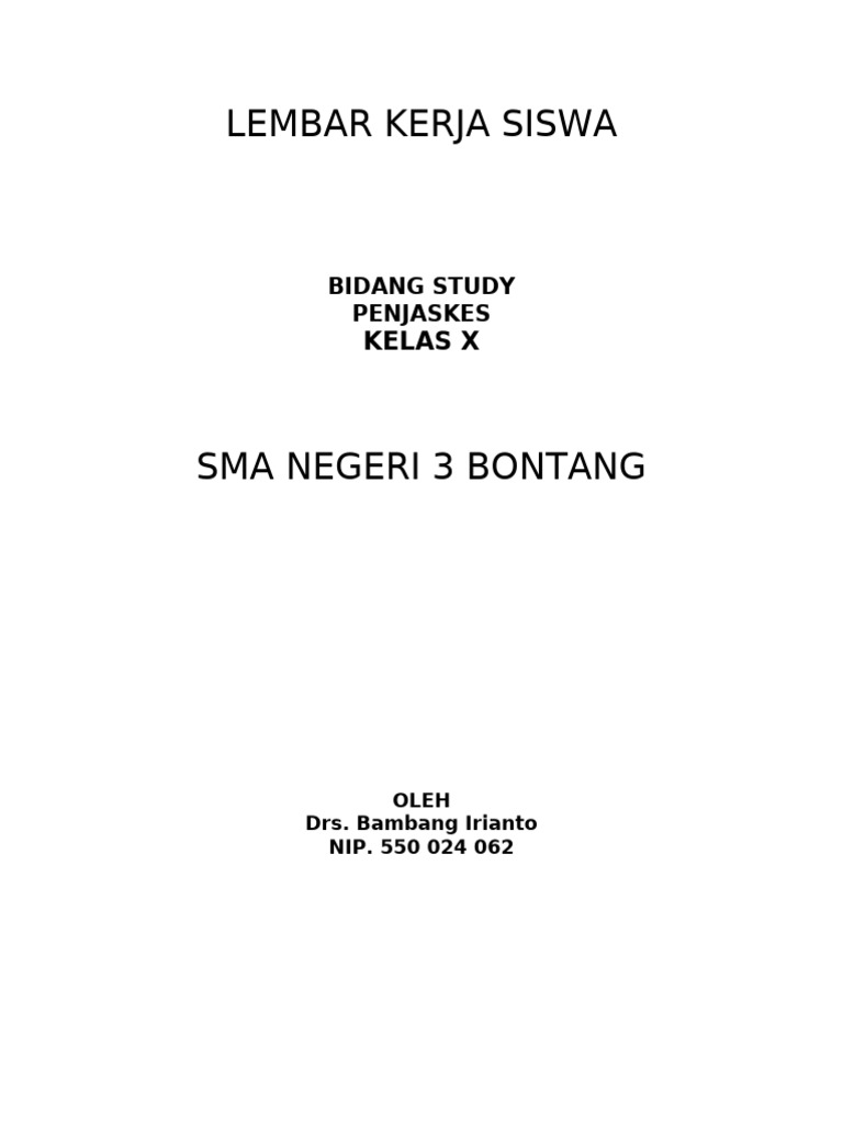 Kop Lembar Kerja Siswa | PDF