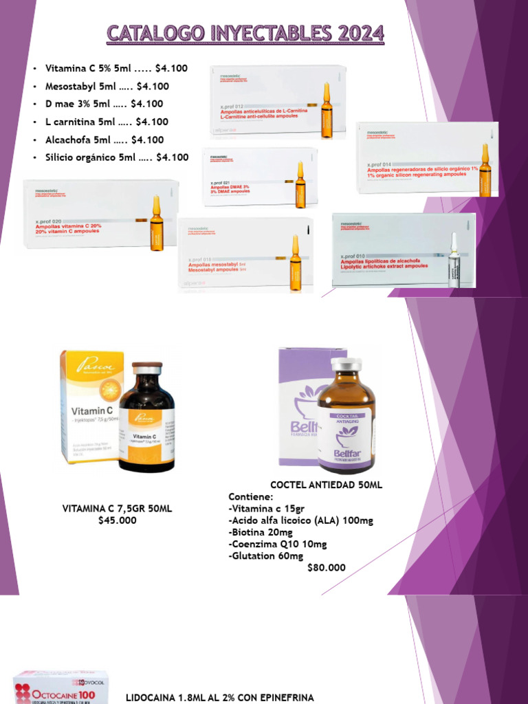 Catálogo Inyectables | PDF