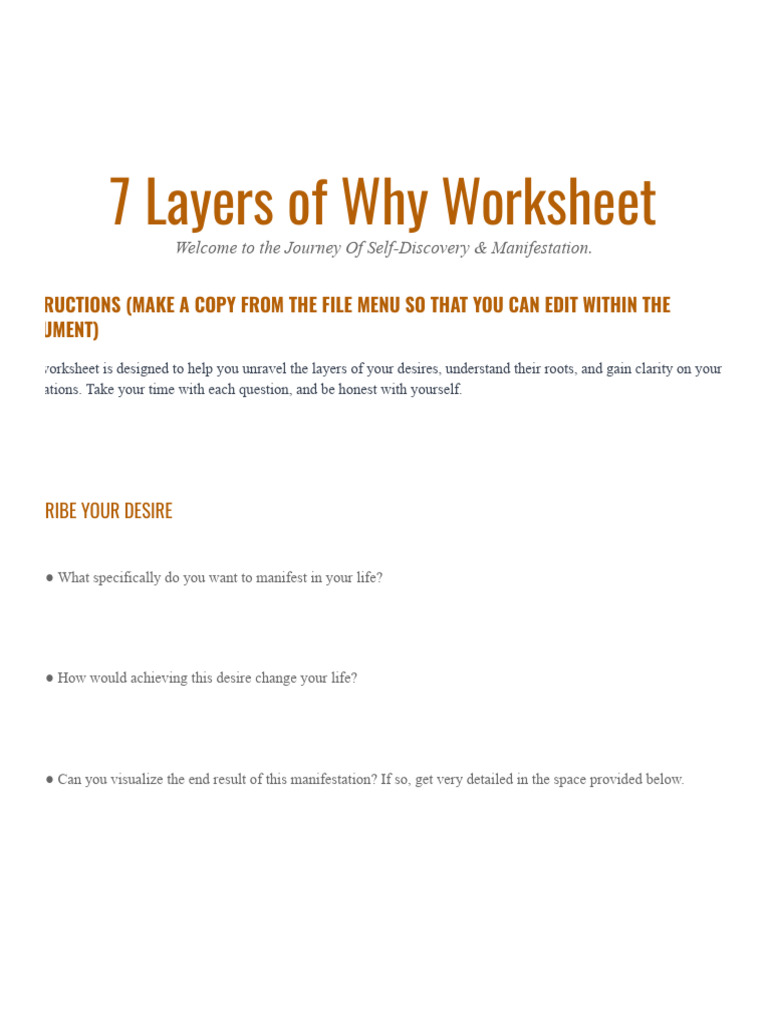 7 Layers Of Why | PDF | Motivation | Motivational