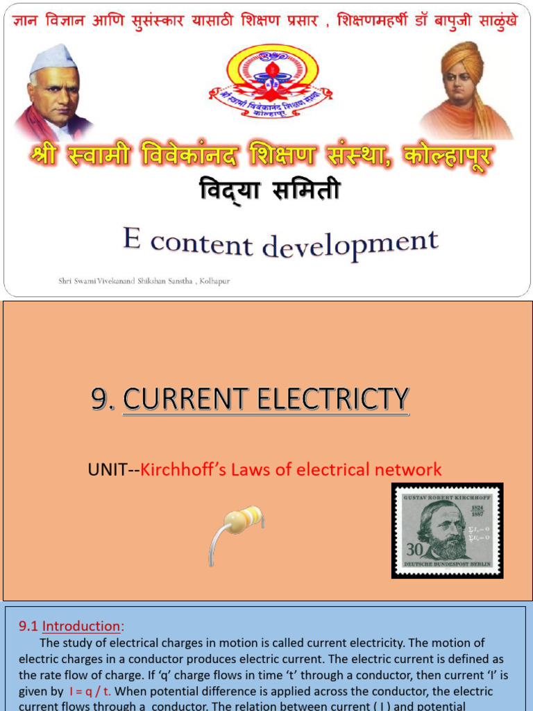 9. Current Electricity (1) | PDF | Voltage | Electrical Engineering