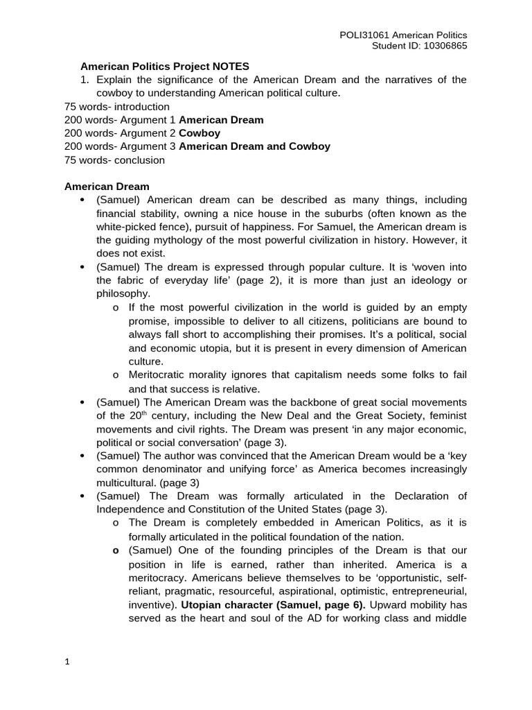 American Politics Project NOTES | PDF | Christian Right | Evangelicalism