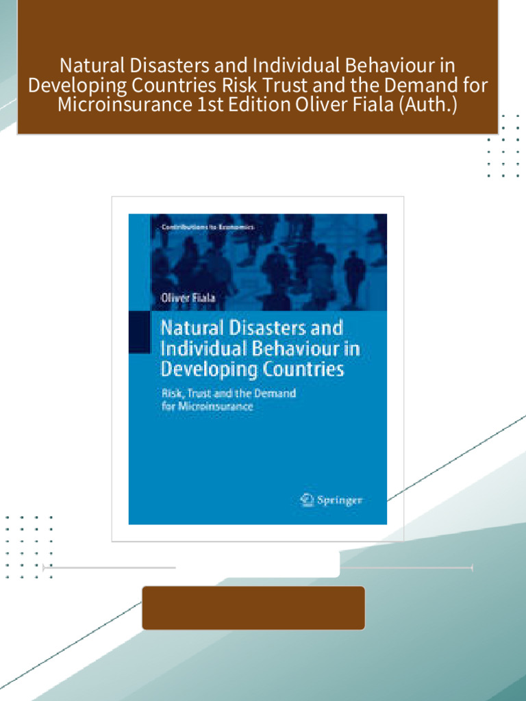 Buy ebook Natural Disasters and Individual Behaviour in Developing ... Buy ebook Natural Disasters and Individual Behaviour in Developing ...