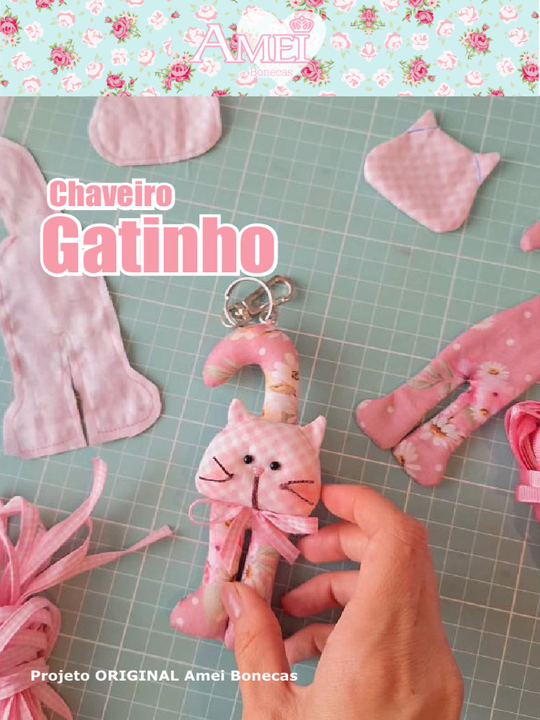 Chaveiro Gato Projeto - Amei Bonecas | PDF