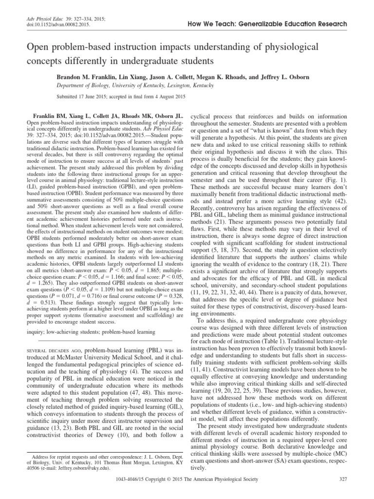 franklin-et-al-2015-open-problem-based-instruction-impacts-understanding-of-physiological ...