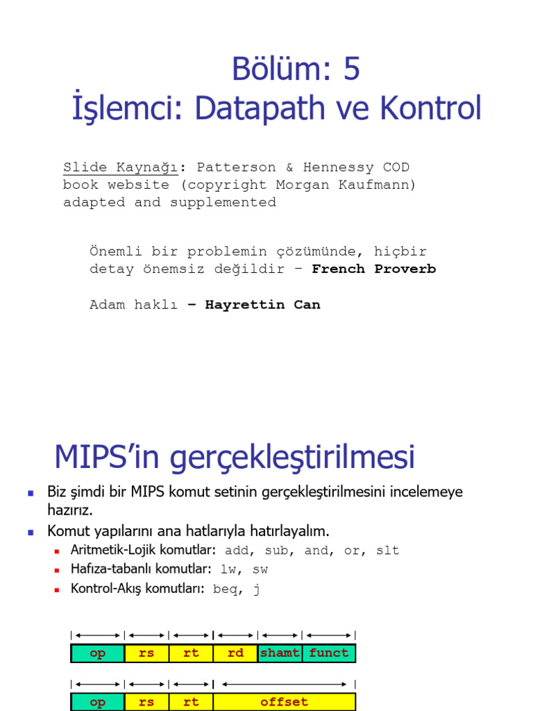 Bölüm 5 Datapath | PDF