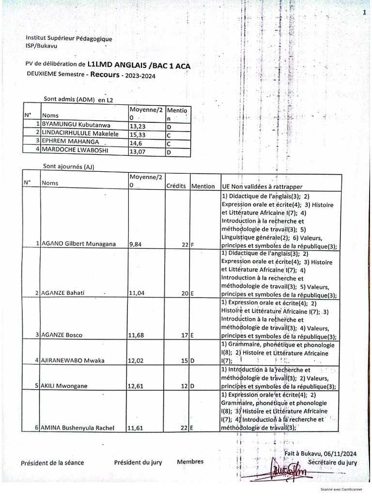 Recours - Bac1 Aca - Première Session - 2023-2024 | PDF