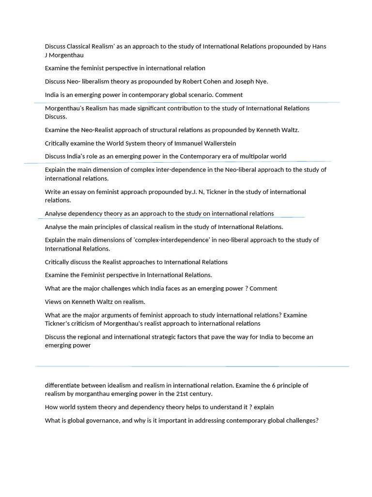 Ir Pyq 5th Sem | PDF