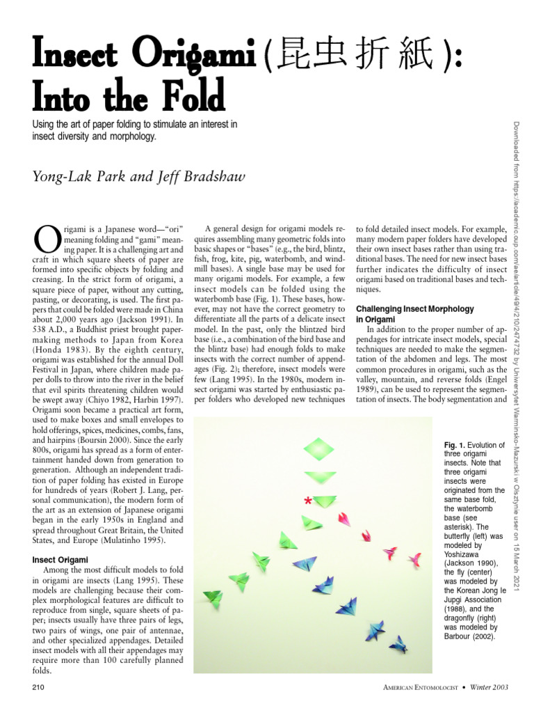 Insect Origami for Education | PDF | Origami | Insects