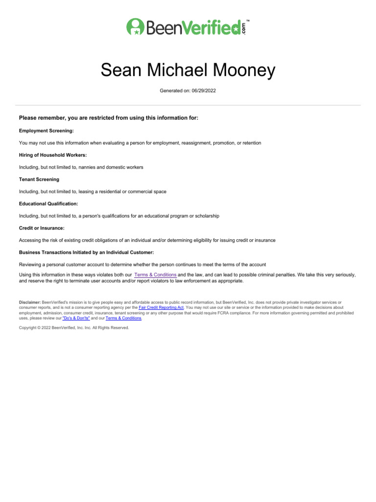 Sean Michael Mooney-8266259e284e884 | PDF | Business