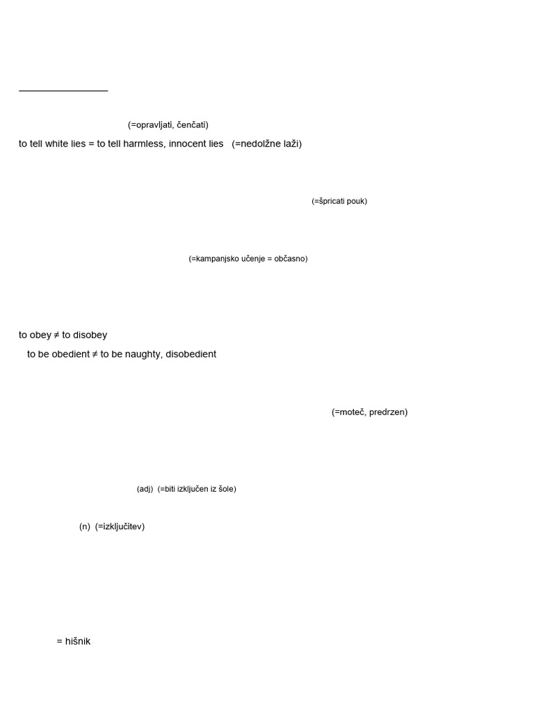 Student Behavior and School Terms Guide | PDF