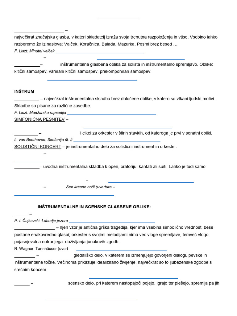 Glasbene Oblike | PDF