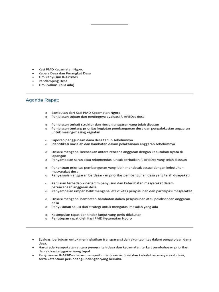 Notulen R-Apbdes 4 Desember 2024 | PDF