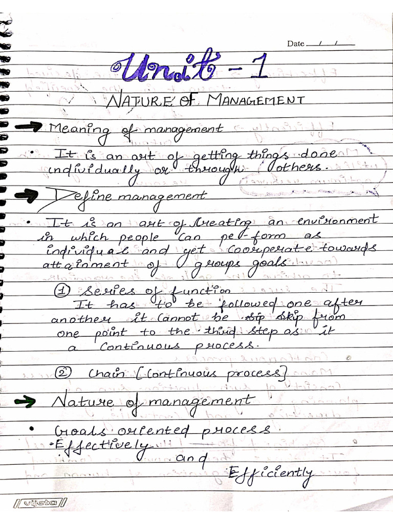 Principal of MGMT Unit1,2 | PDF