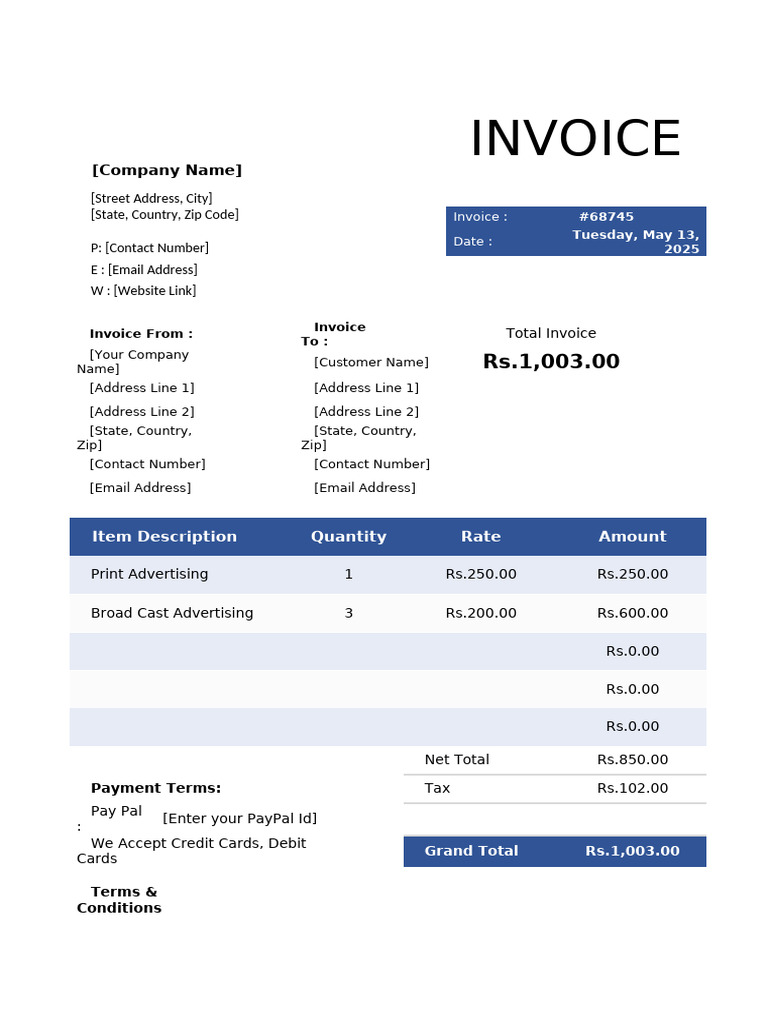 Advertising Invoice | PDF