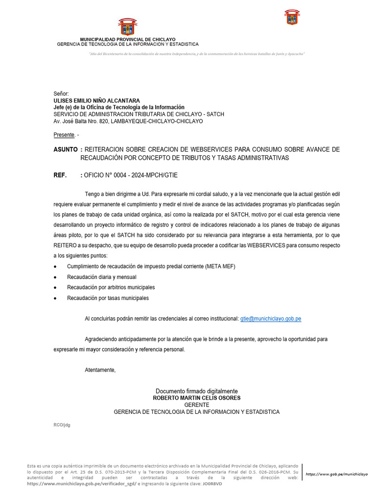 Oficio 000014 2024 Gtie S | PDF
