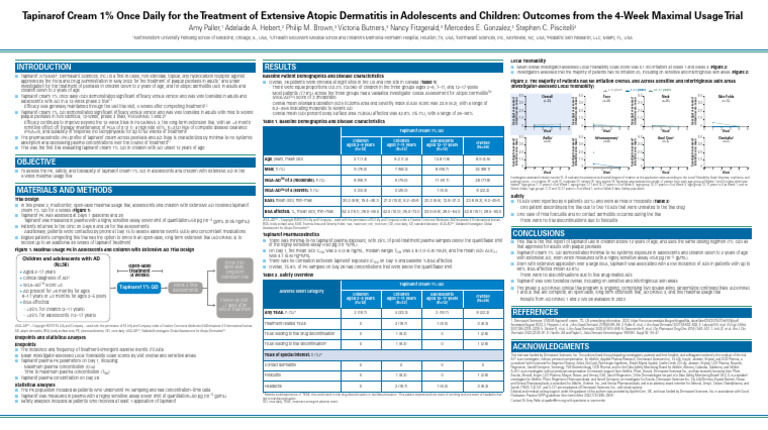 Tapinarof Cream 1 Once Daily For The Treatment of | PDF | Dermatitis ...