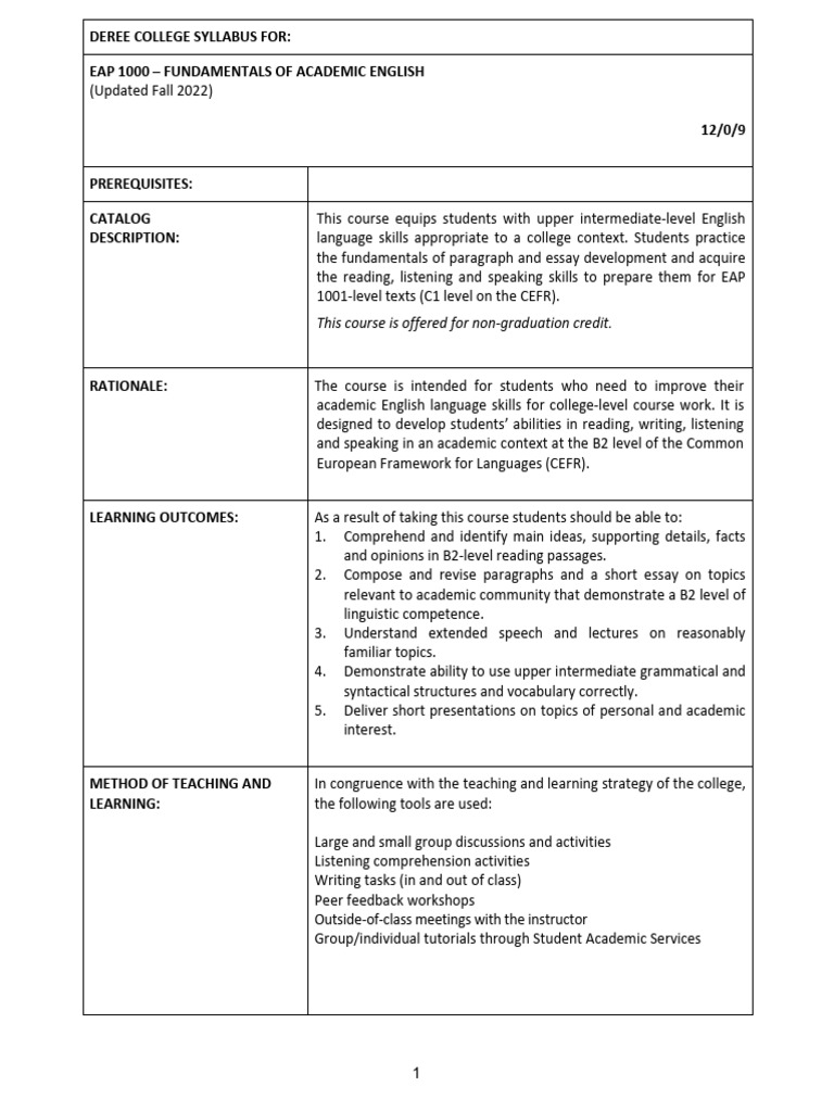 Eap 1000 | PDF | Verb | Human Communication