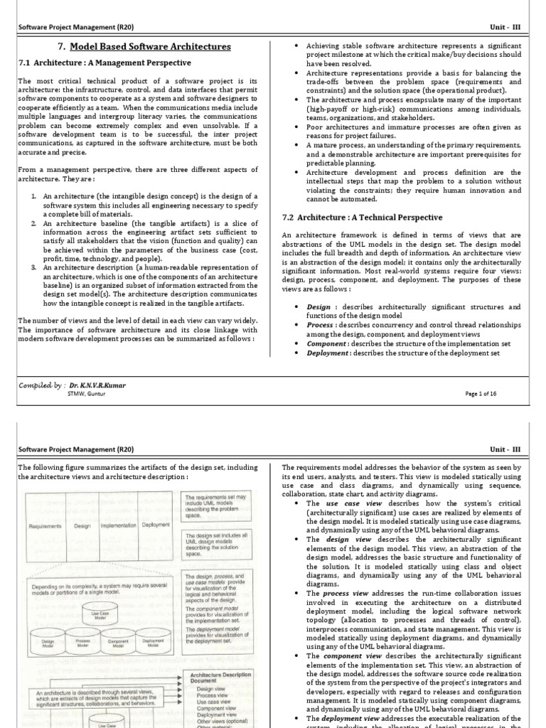 SPM Unit 3 Handout Final | PDF | Project Management | Unified Modeling Language