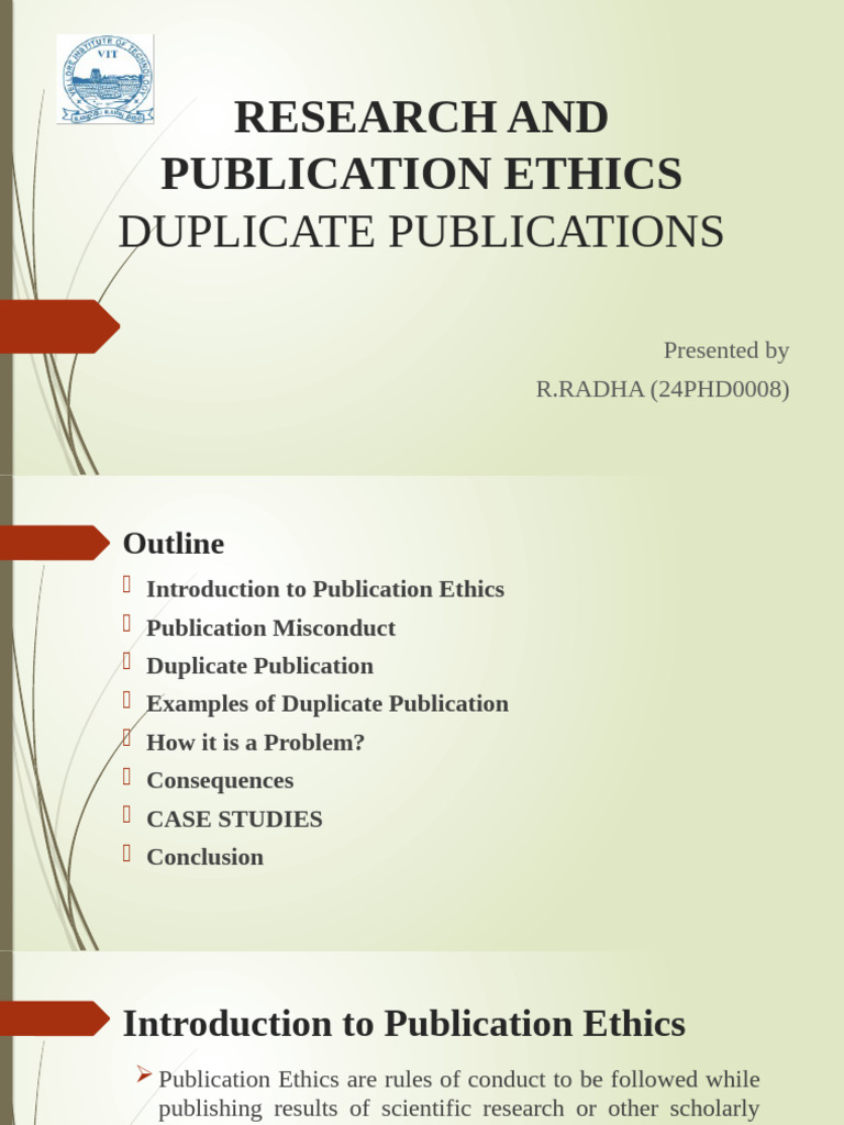 Duplicate Publication | PDF | Plagiarism