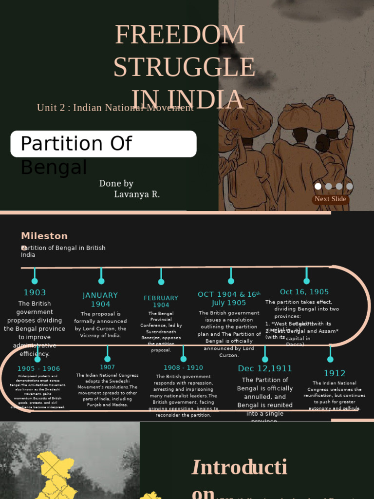 Partition of Bengal - Lavanya R. | PDF | Partition Of India | British Raj
