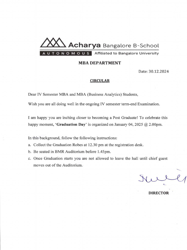 Circular - Graduation Day | PDF