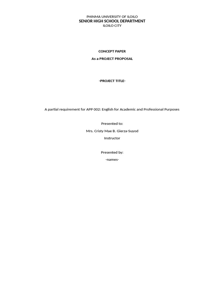 Title Page FORMAT | PDF