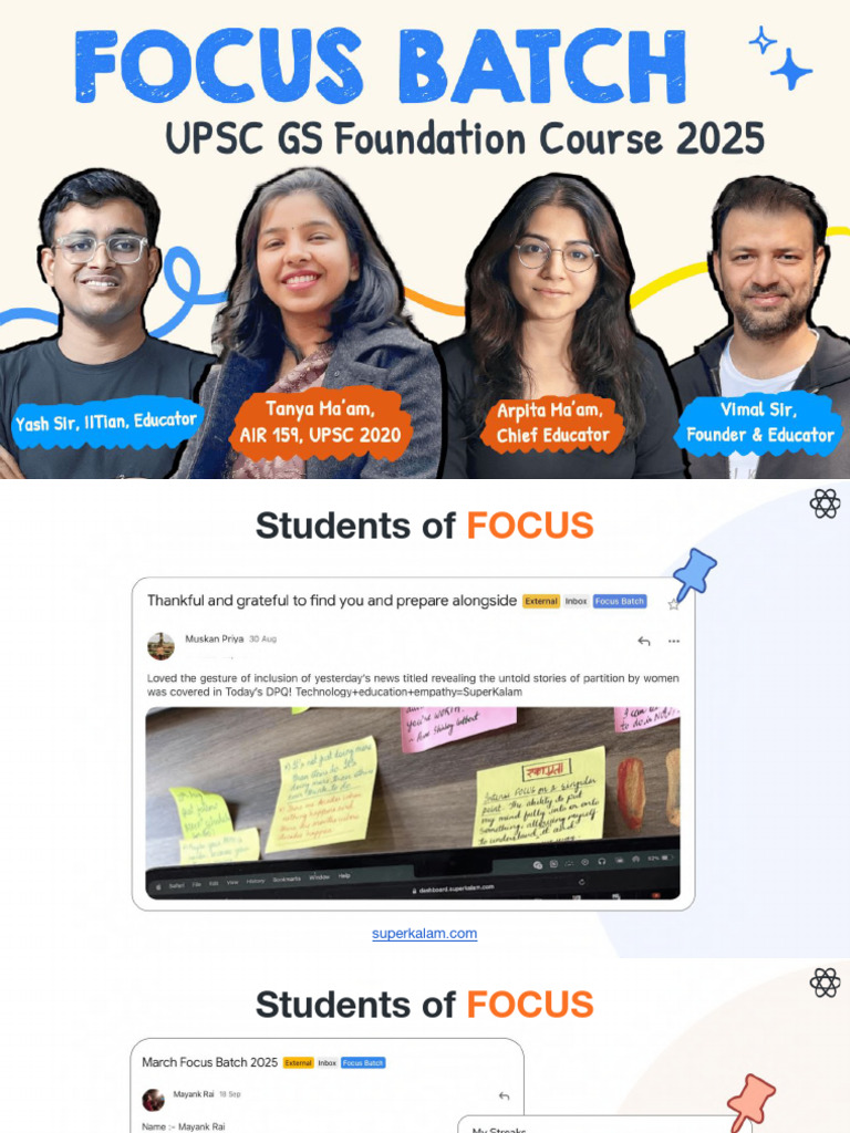 FOCUS Batch 2025 Overview | PDF | Science