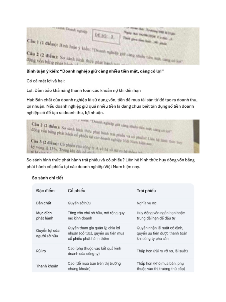 Buổi 2 Ôn thi cuối kì QTTC TCDN 01.12.2024 | PDF