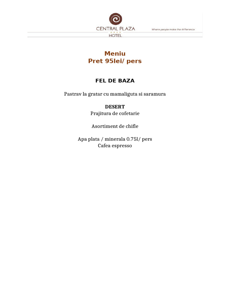 Propunere Meniu 4 | PDF