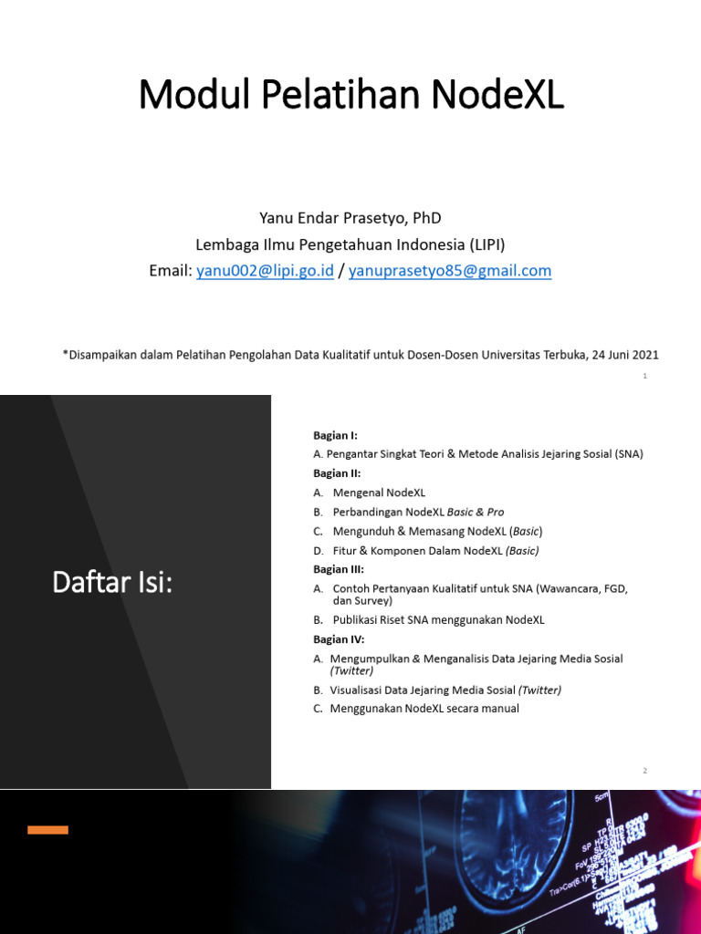 Modul-Pelatihan-NodeXL-UT-24-Juni-2021_YEP | PDF