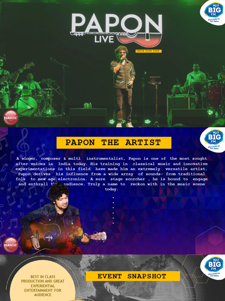 Papon India Tour 2024 Sponsorship | PDF | The Arts | Performing Arts