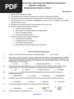 Class 10 Information Technology Sample Paper Set 1 | PDF | Computer ...