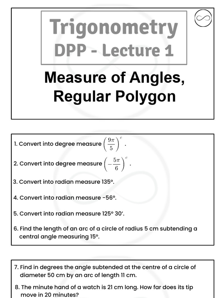 Trigonometry DPP | PDF