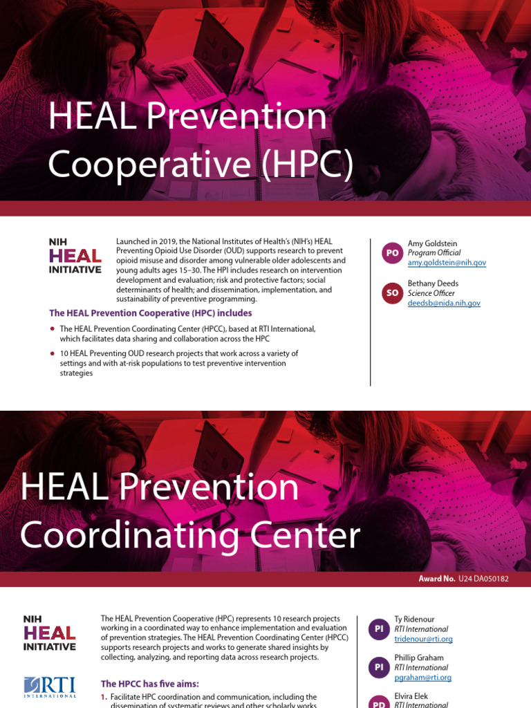 NIH-HEAL-HPC-profiles | PDF | Mental Health | Substance Abuse