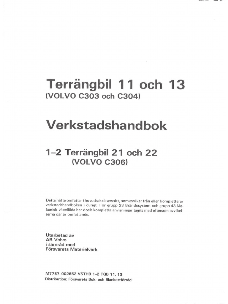 Volvo 306 Elesystem | PDF