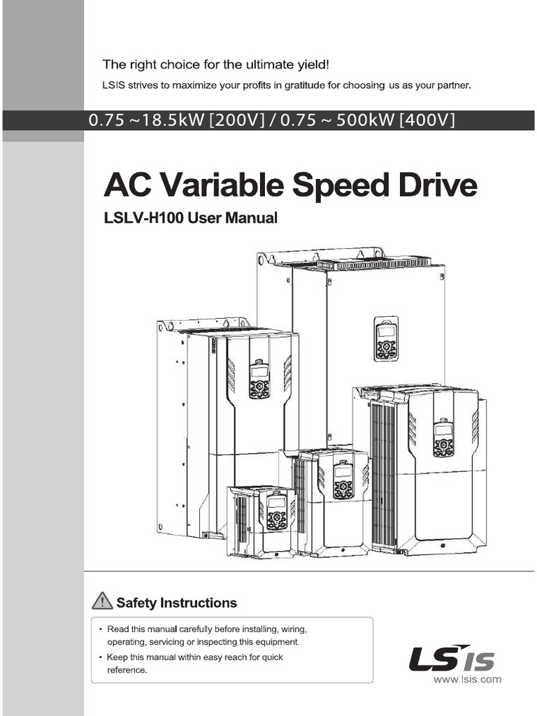 LS Inverter H100 Manual | PDF | Mains Electricity | Power (Physics)