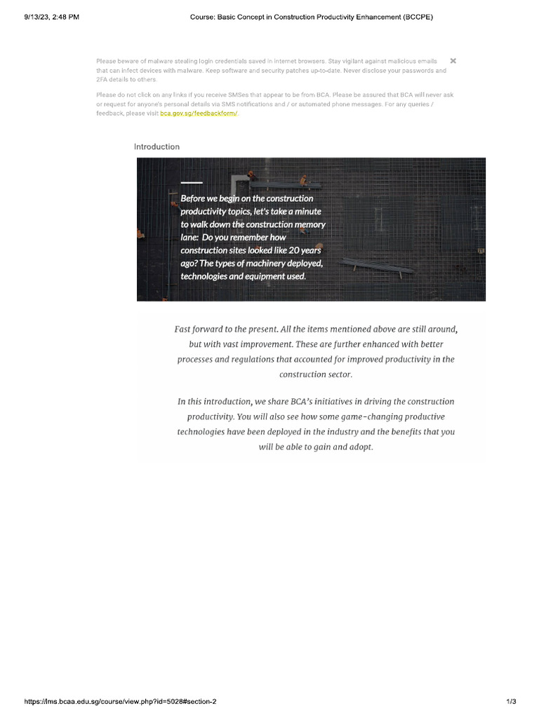 Course - Basic Concept in Construction Productivity Enhancement (BCCPE ...