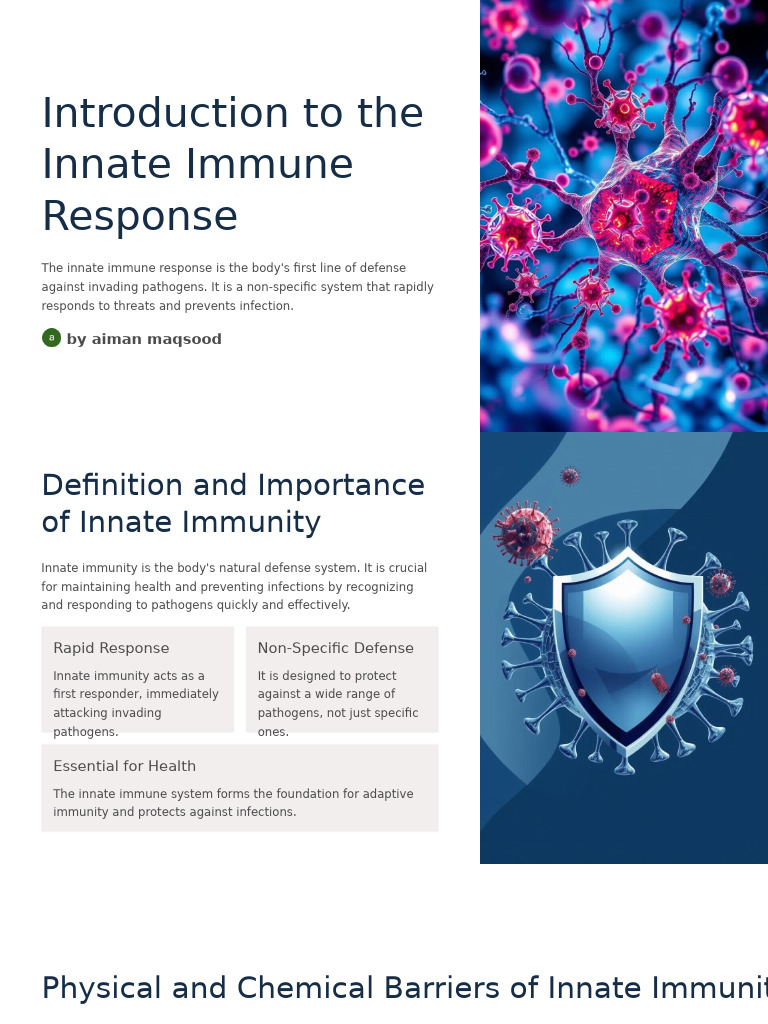 Introduction To The Innate Immune Response | PDF | Innate Immune System | Immune System