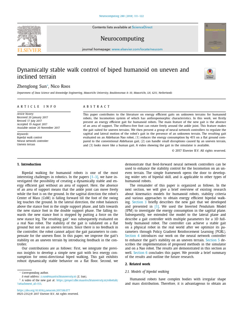 Uneven Terrain Leg Extension | PDF | Walking | Bipedalism
