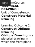 Oblique Sketching Techniques in Engineering | PDF | Infographics ...
