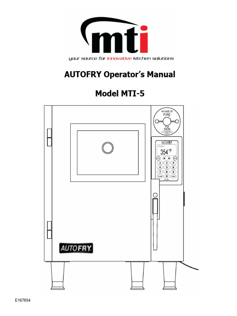 Autofry Mti-5 2 Gallon Compact Automatic Ventless Fryer Manual | PDF ...